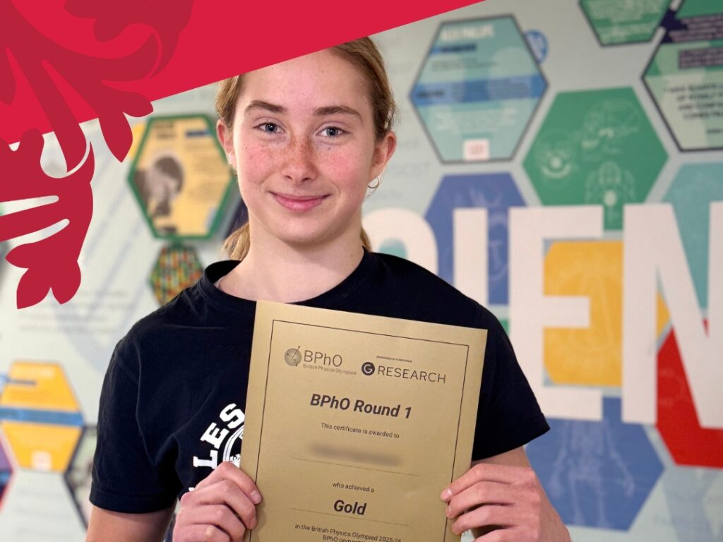 Gold Award in the British Physics Olympiad - Lady Eleanor Holles